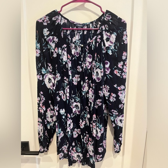 Chaps | Tops | Chaps Brand Floral Loose Fitting Top Size 3x | Poshmark